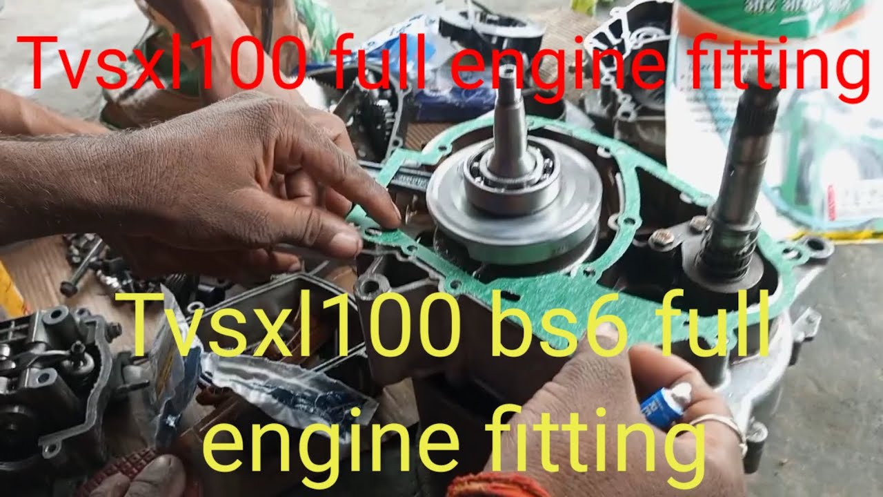 tvs Xl 100 full engine fitting /tvsxl100 bs6 full engine fitting/xl 100 ...