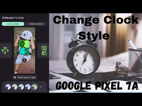 How to Change Clock Style in Google Pixel 7a | Change the Clock Color ...
