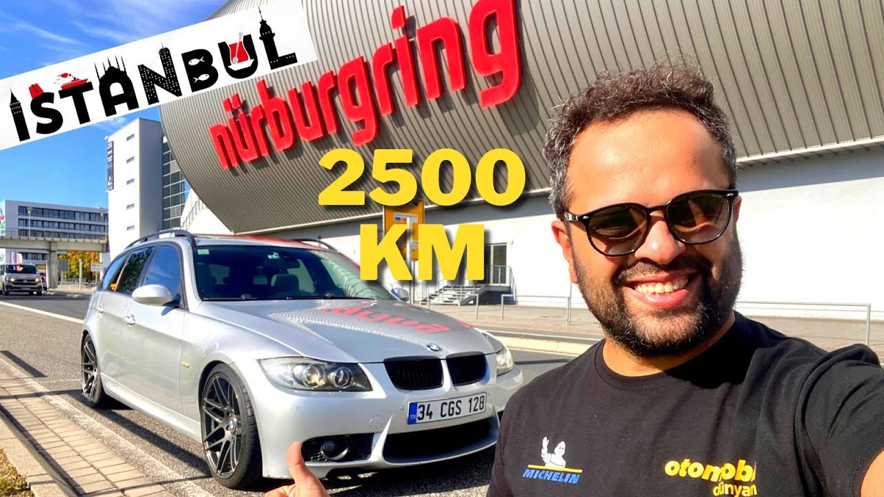 34 Plaka ile 2500 km Almanya Nurburgring pistine 34 saatlik yolculuk ...