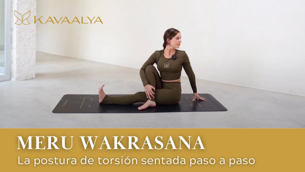 Yoga para principiantes | Cómo hacer Meru Wakrasana (torsión sentada ...