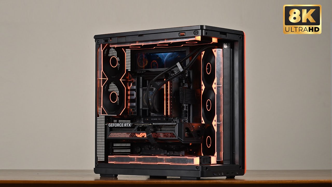 Black and orange PC，ROG STRIX RTX5070 PC build - YouTube