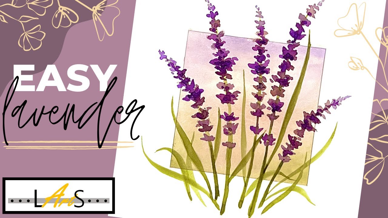How to paint EASY Lavender! Easy Watercolor Painting! Lavender ...