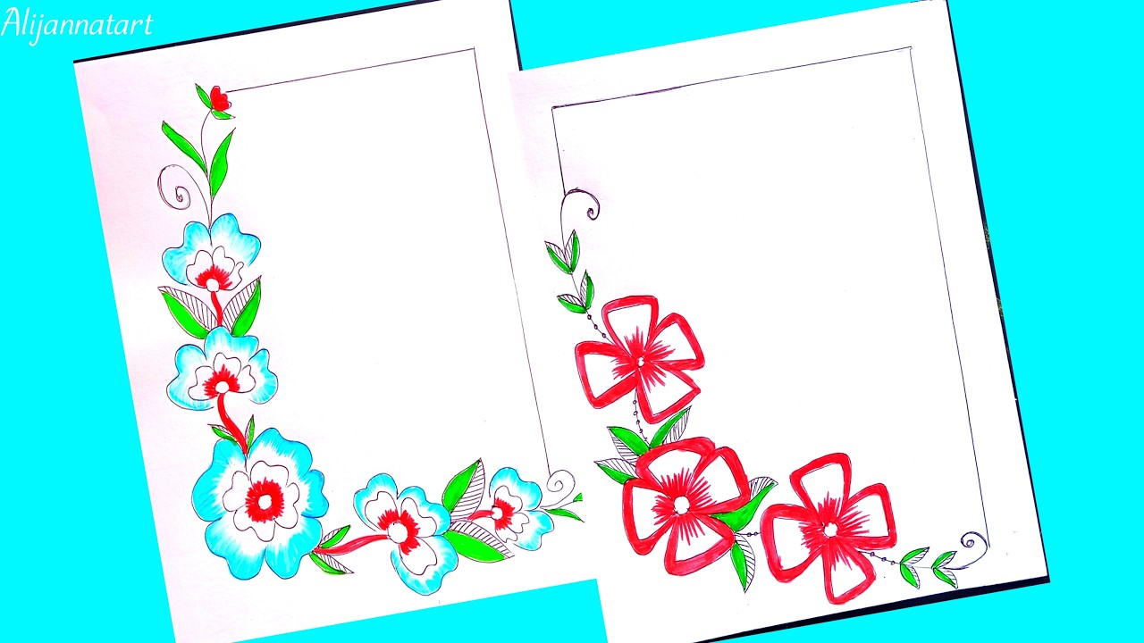 2 Beautiful Border Designs |project design|corev Page design|assignment ...