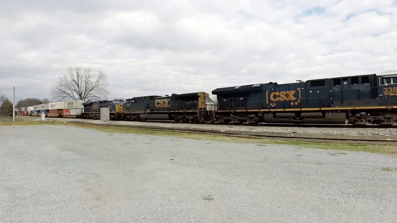 CSX Q125 - Three GE Locomotives, No Distributed Power - YouTube