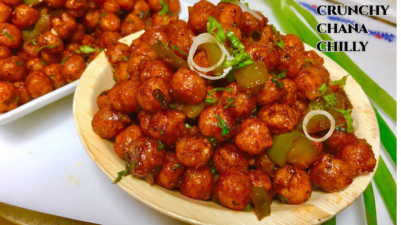 Chilli Chana Recipe। Crunchy Chana Chilli Recipe | Restaurant Style ...