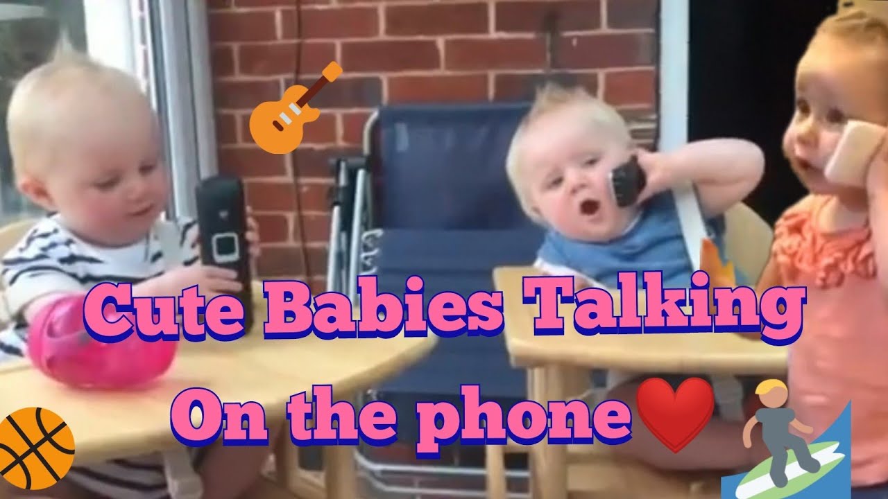 Cute babies talking on the phone / try not to laugh funny kids - YouTube