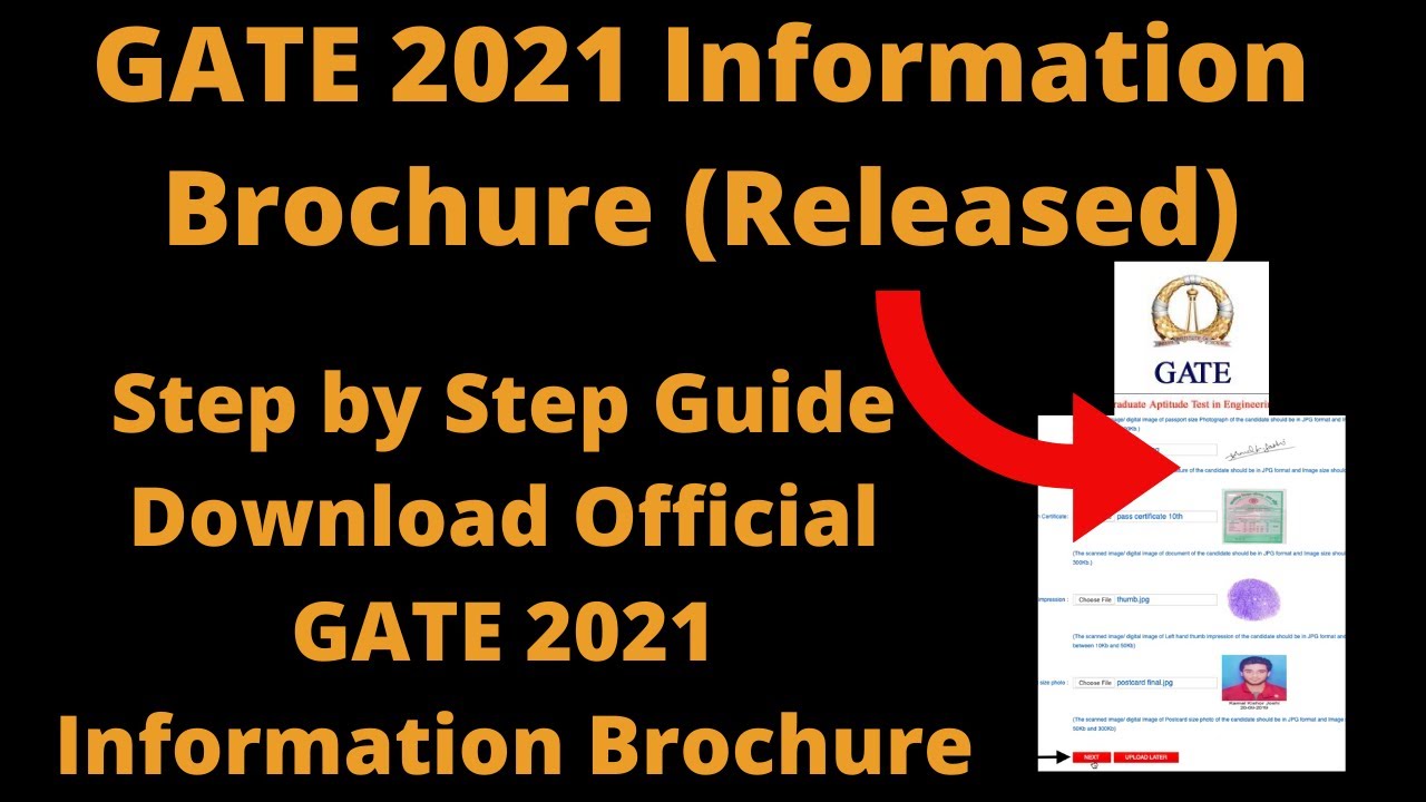 GATE 2021 Information Brochure (Released) - How to Download Official ...