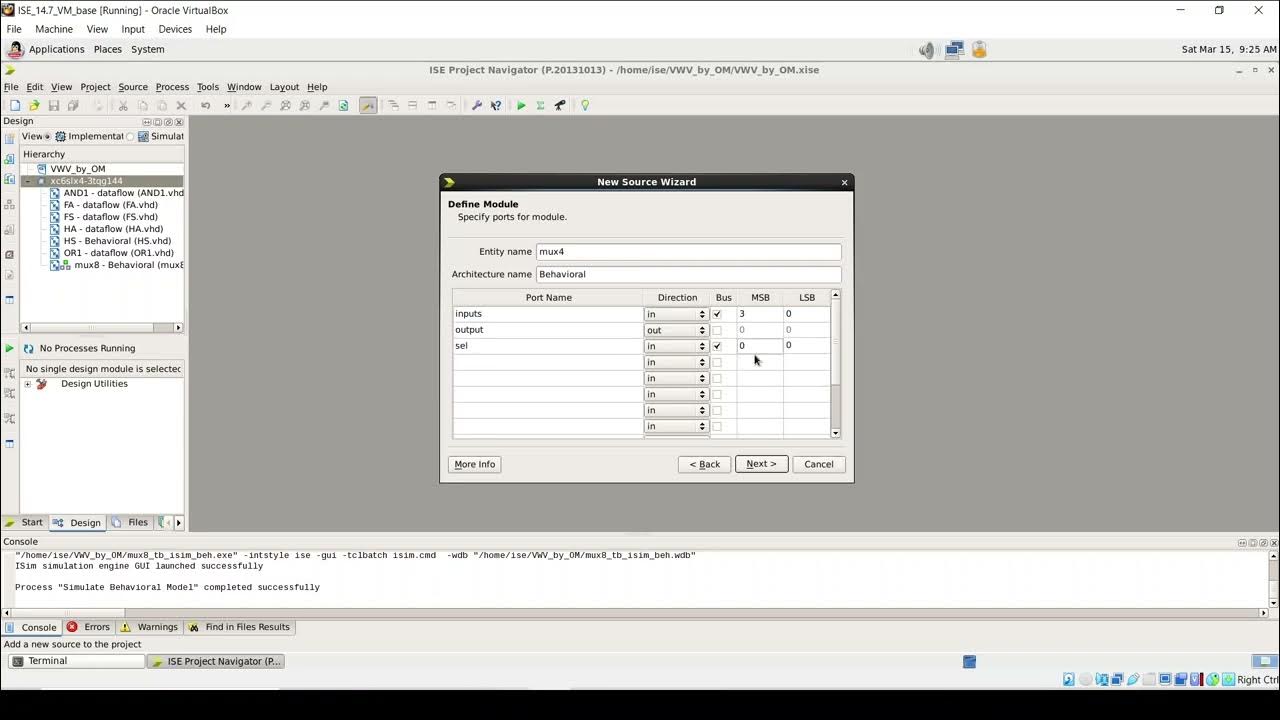 Implementing Multiplexer 8:1 and 4:1 in xilinx ISE 14.7 using VHDL code - YouTube