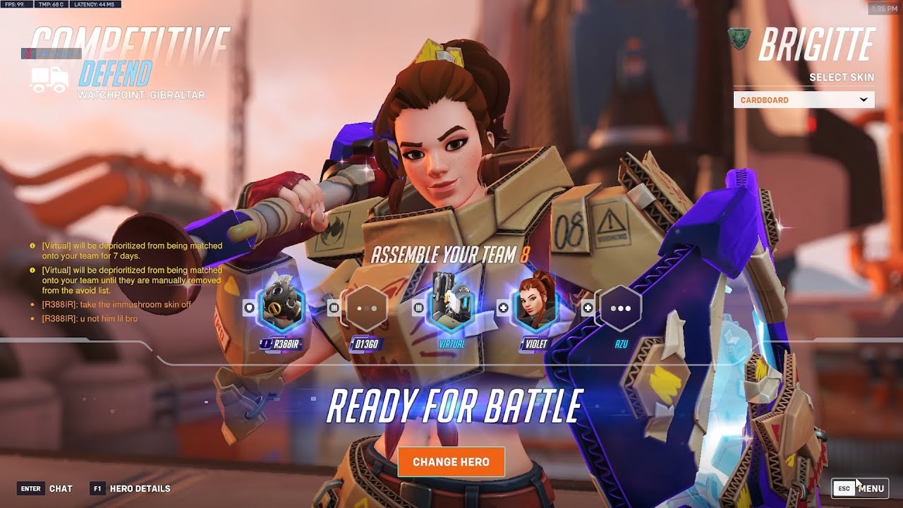 VIOLET DOMINATING AS BRIGITTE ! VIOLET GAMEPLAY OVERWATCH 2 TOP SEASON ...