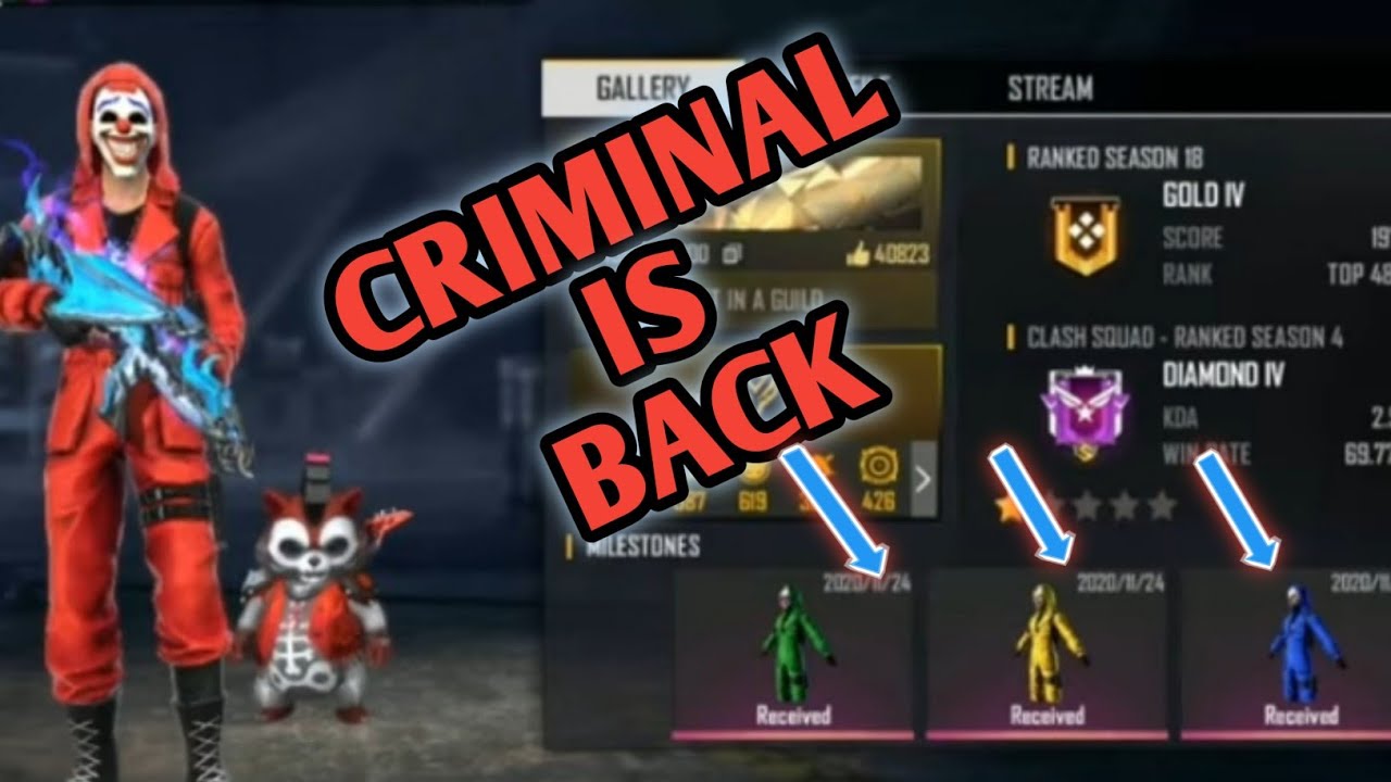 criminal bundle return free fire| Red Criminal bundle is back | when ...