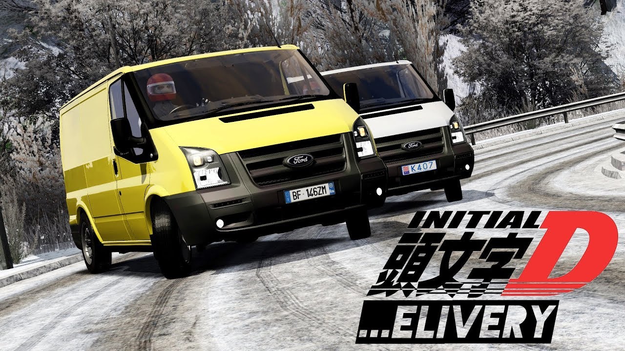 Initial D(elivery) Ford Transit Drifting in Snow Assetto Corsa VR ...