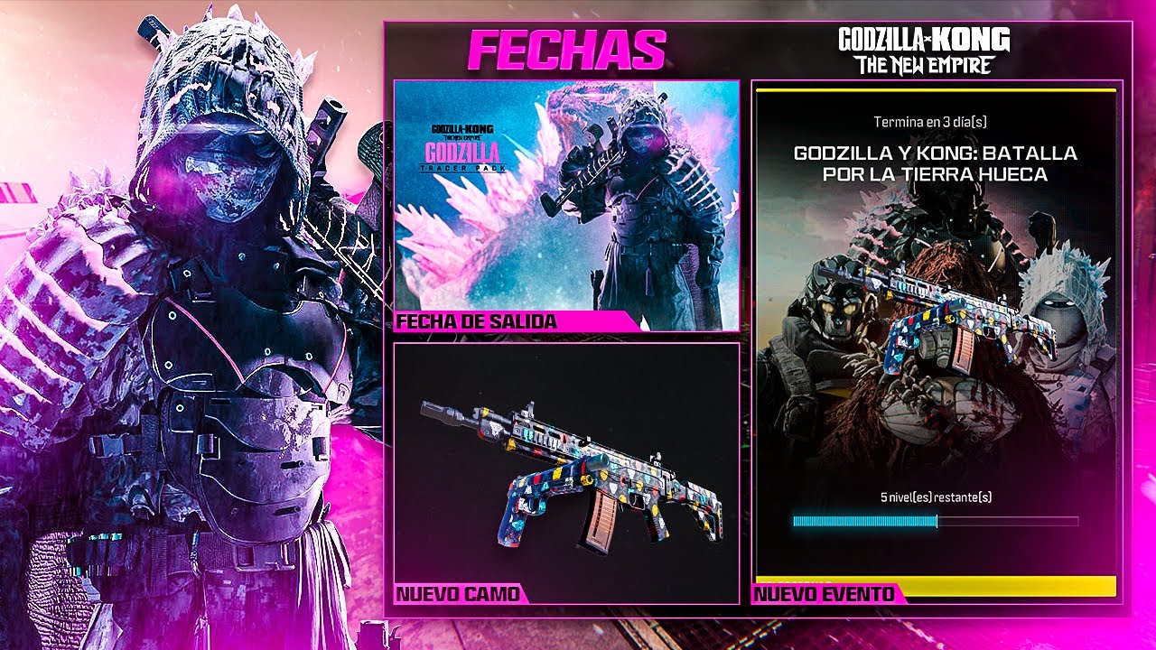 EVENTO GODZILLA vs KING KONG: RECOMPENSAS y FECHAS de las SKINS - YouTube