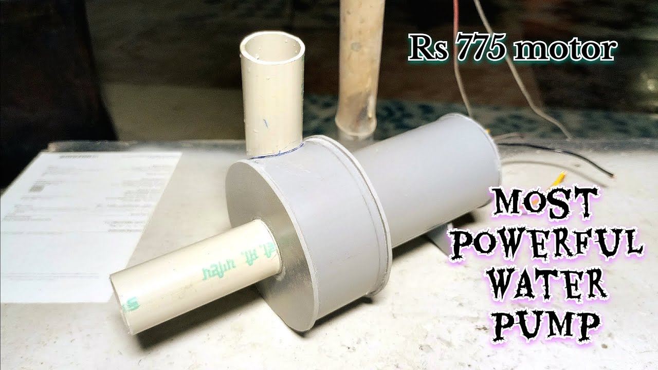 making a powerful water pump in pvc pipe - YouTube
