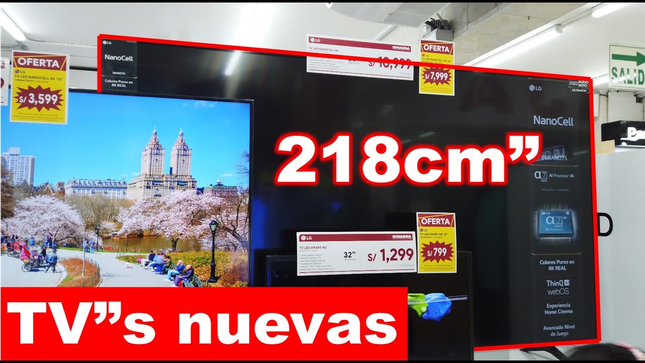 Enormes televisores baratos en hiraoka lima. - YouTube