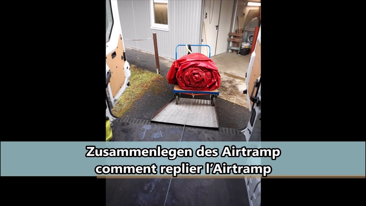 Zusammenlegen des Airtramp - comment replier l’Airtramp - YouTube