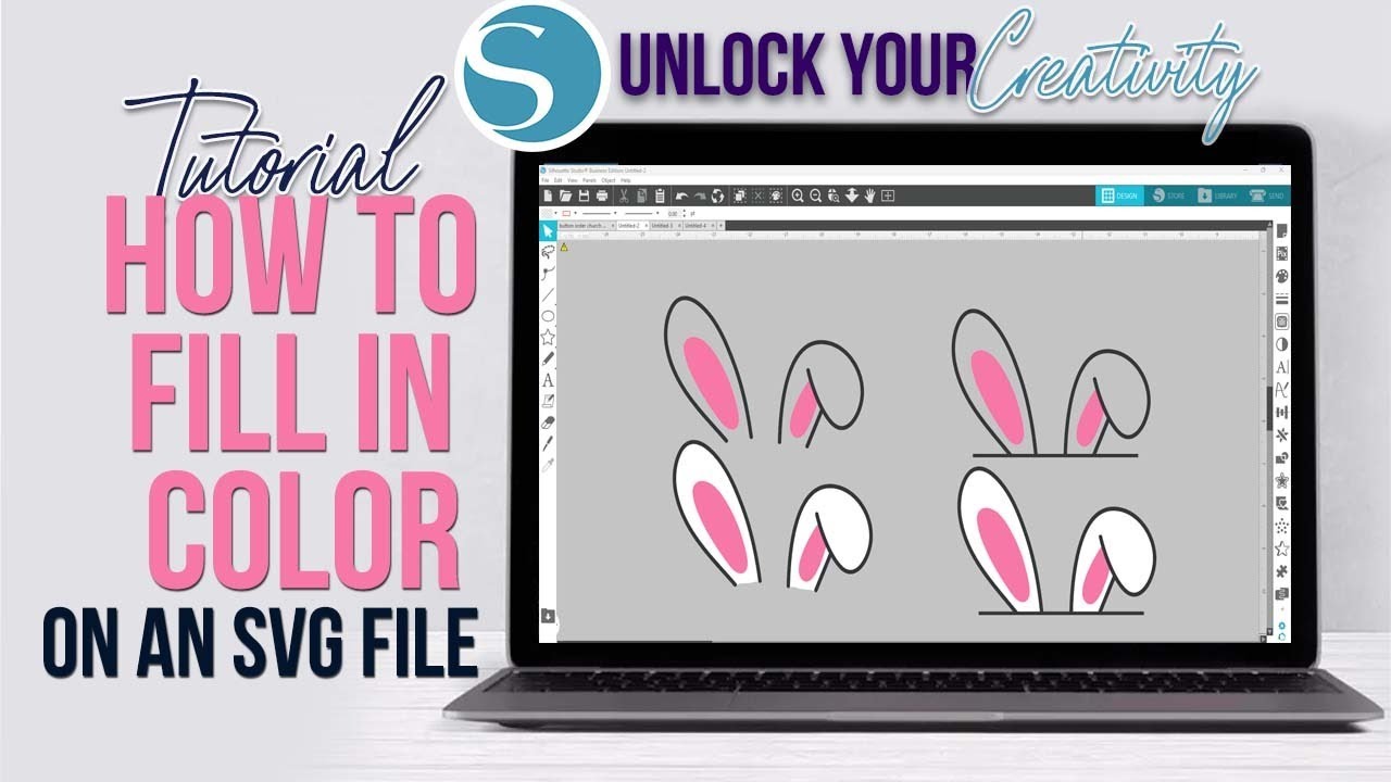 How to Add White to Bunny Ears SVG |Silhouette Studio Tutorial - YouTube