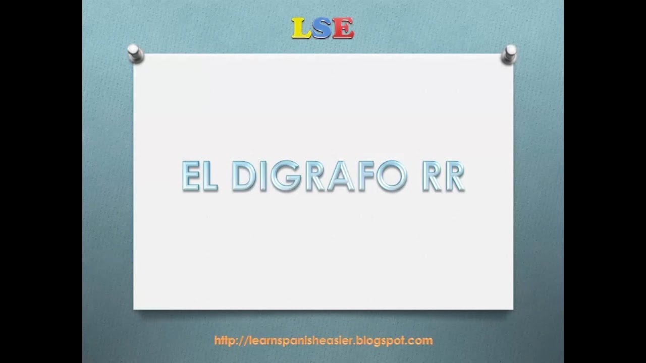 El Dígrafo RR - YouTube