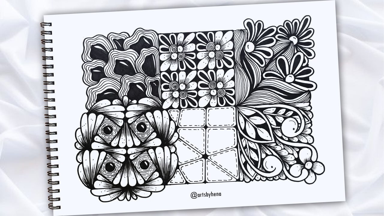 How To Draw Zendoodle Art || Zentangle Art For Beginners - YouTube