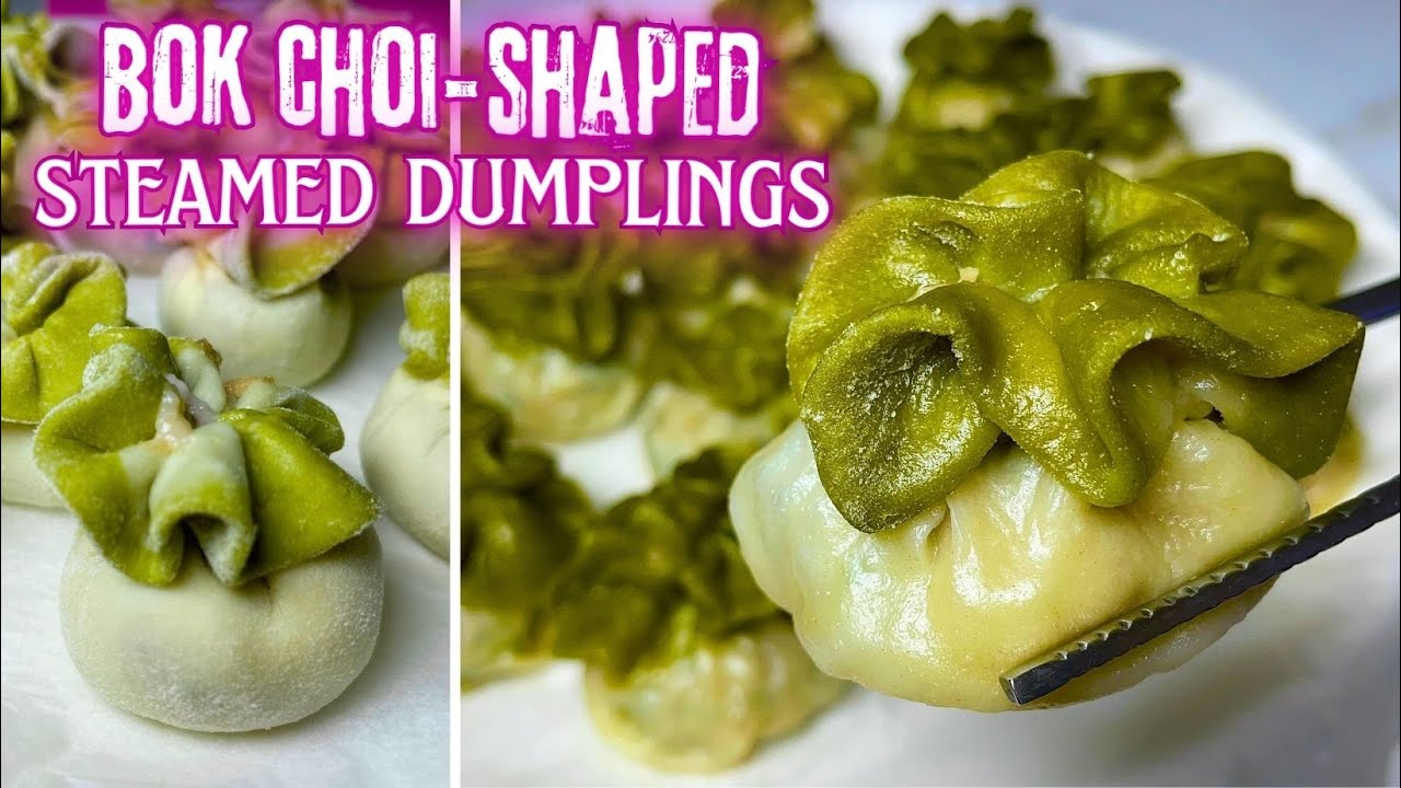 Bok Choy Shaped Dumplings 趣味白菜形水餃：讓餐桌增添色彩 - YouTube