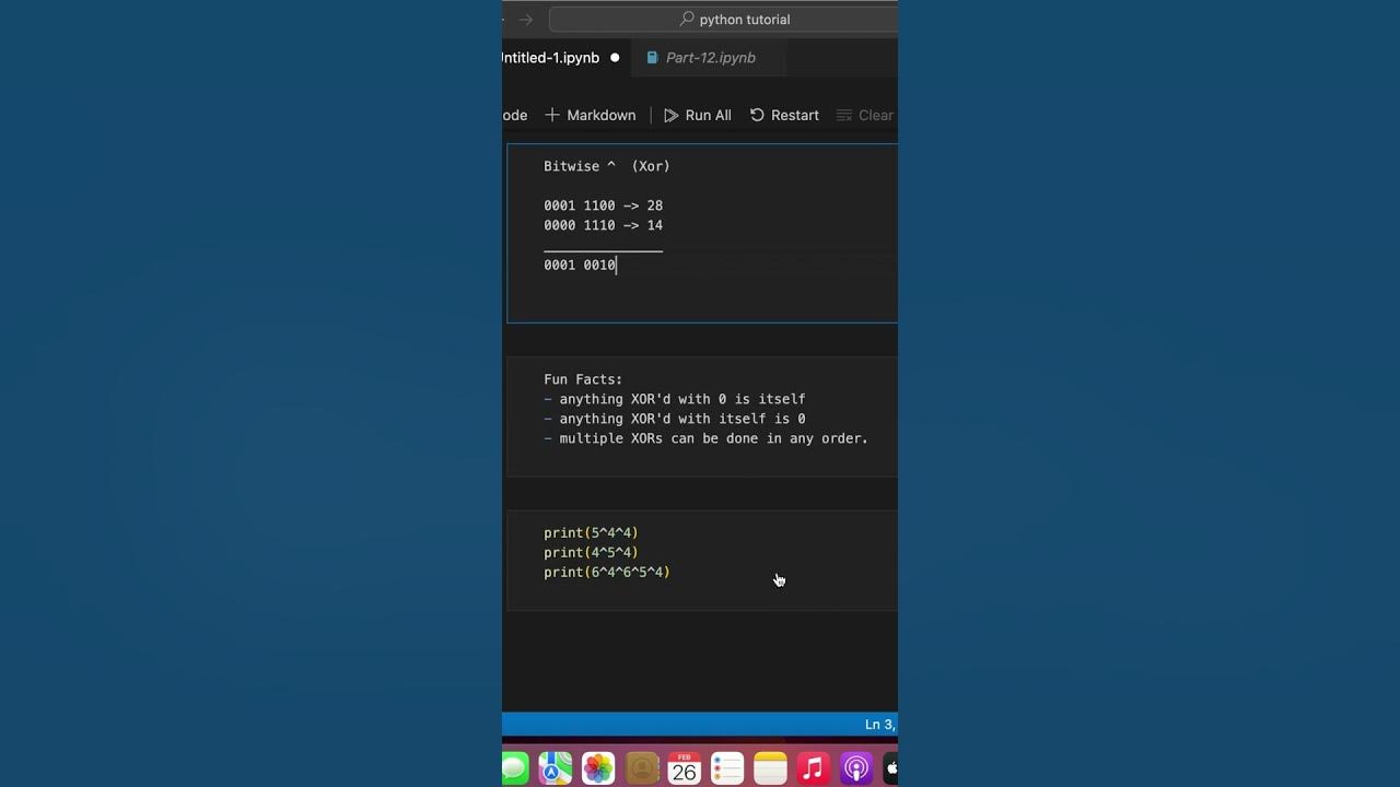 Leetcode 136 Single Number Bitwise Operations Are Really Cool Python Programming Coding