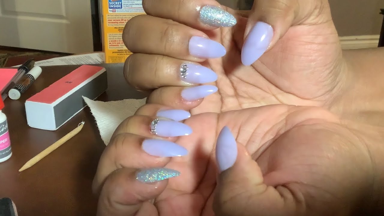 Pretty Woman Faux Nails Review/Press on Nail Tutorial | FIVE N BELOW ...
