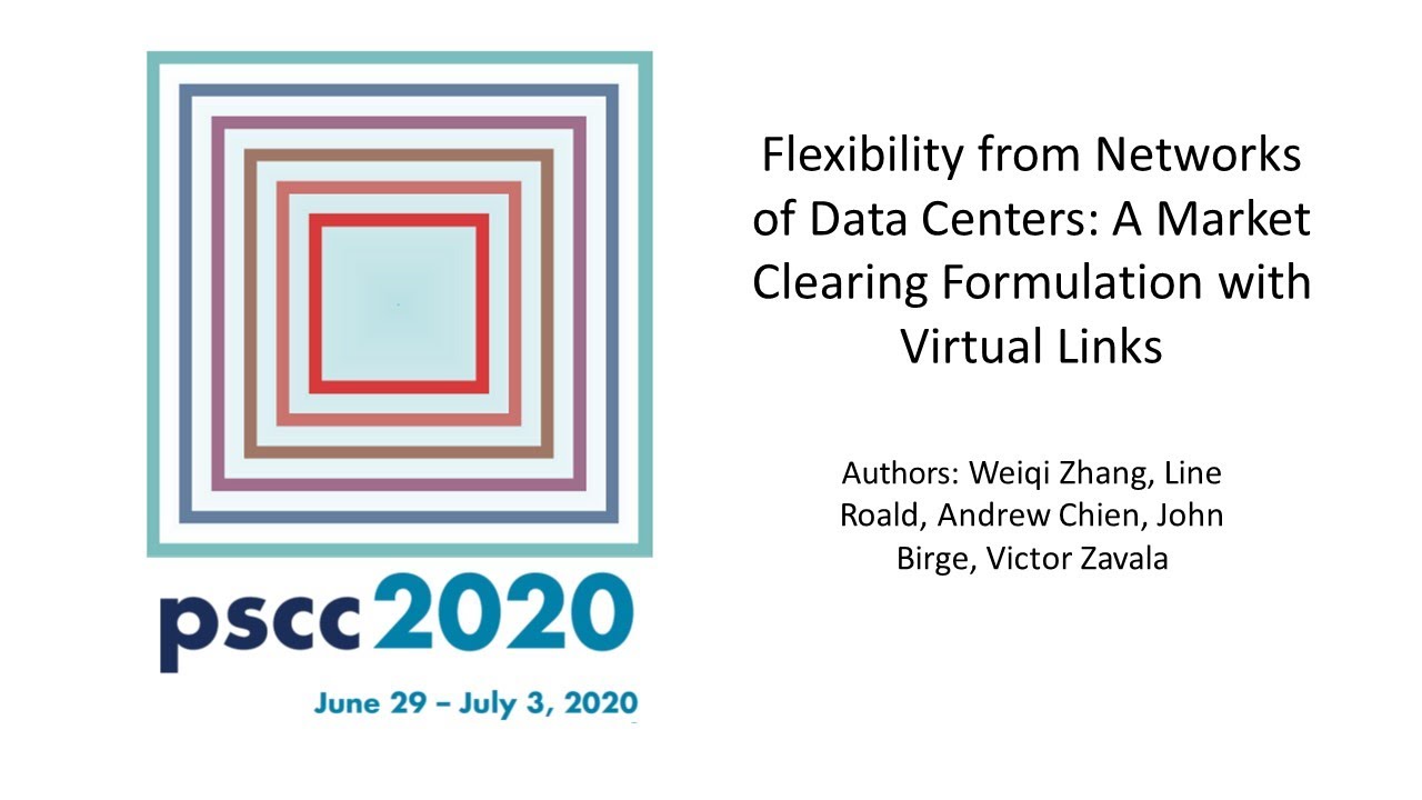 Flexibility from Networks of Data Centers: A Market Clearing ...