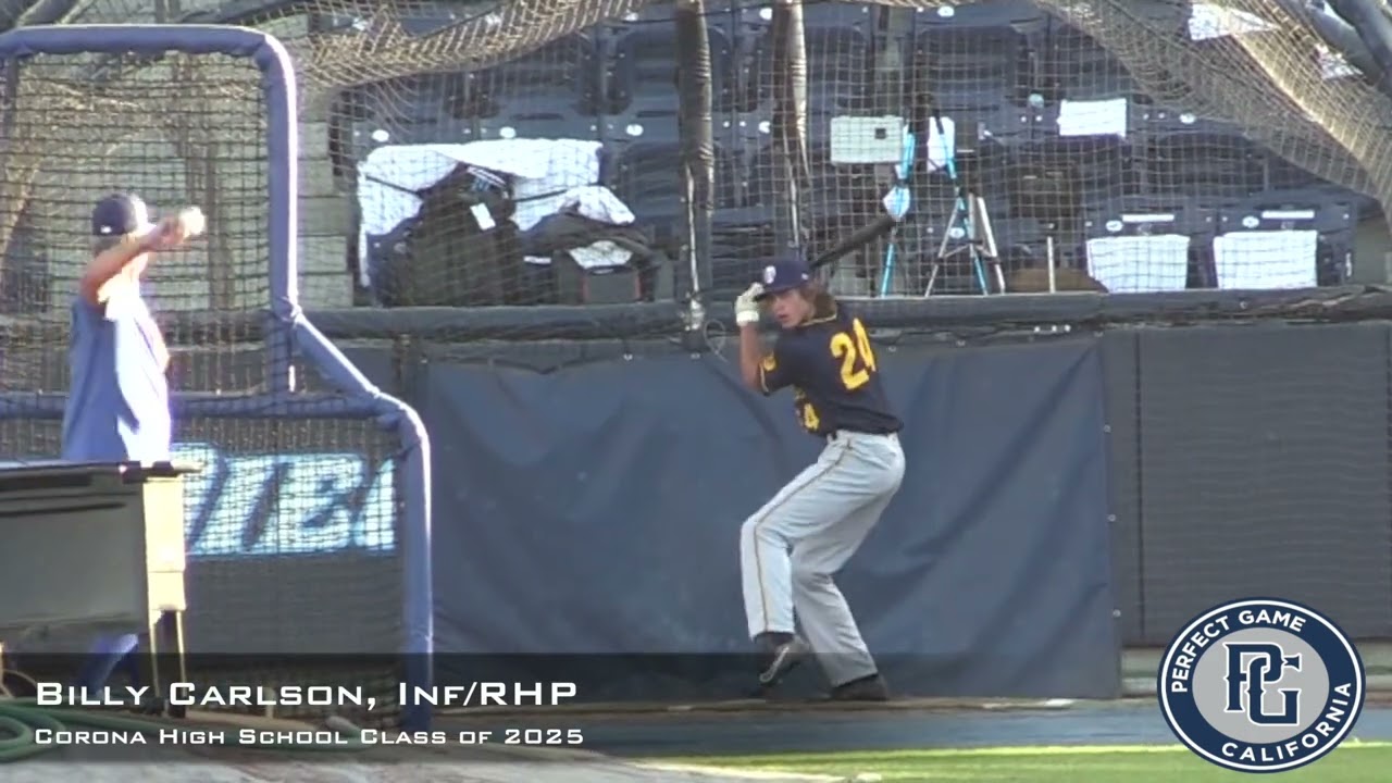 Billy Carlson Prospect Video, Inf RHP, Corona High School Class of 2025 ...