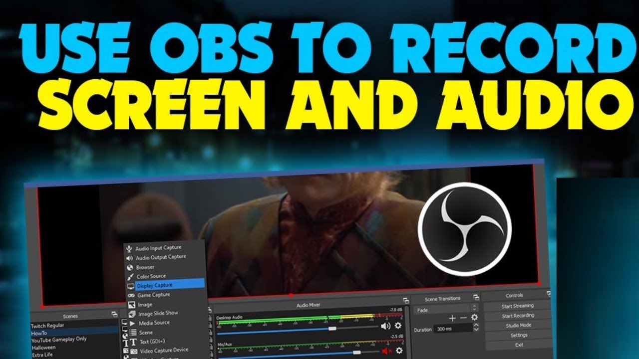 How to Record Screen and Audio in OBS Studio - YouTube