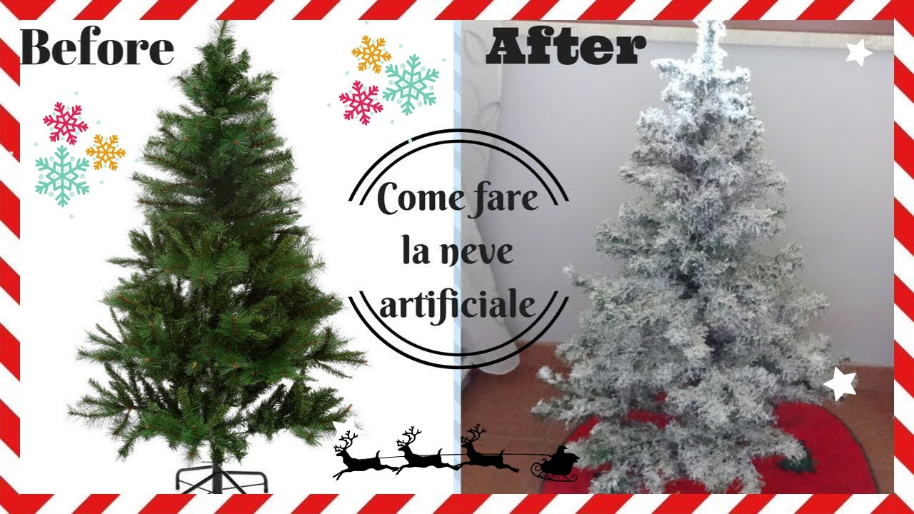 DIY SNOW FLOCKING 🎄 Come fare l'albero effetto neve | Tutorial - YouTube