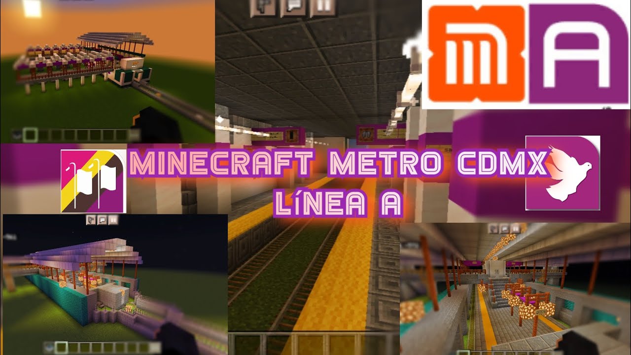 Minecraft metro CDMX Línea A - YouTube