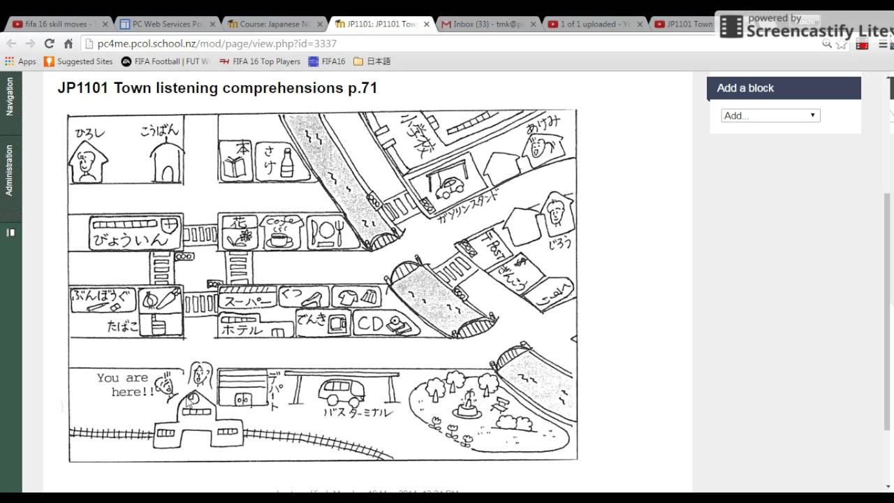 JP1101 Town listening comprehensions [2] - YouTube