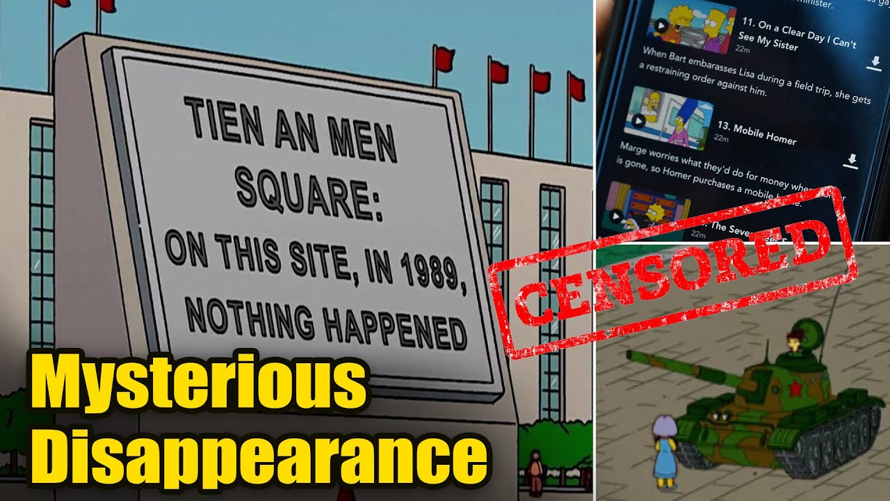The episode of the Simpsons visiting Tiananmen Square is missing from ...