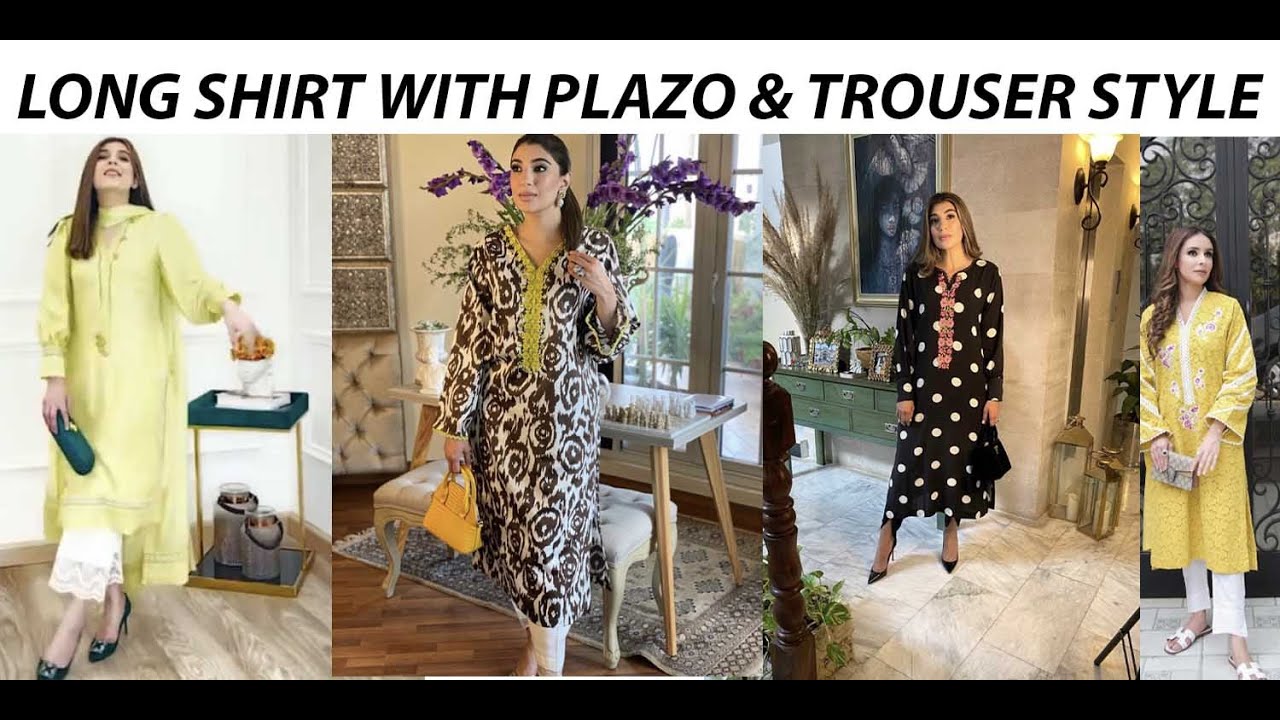 Long shirt style for girls\long shirt with plazo designs\Long shirt ...