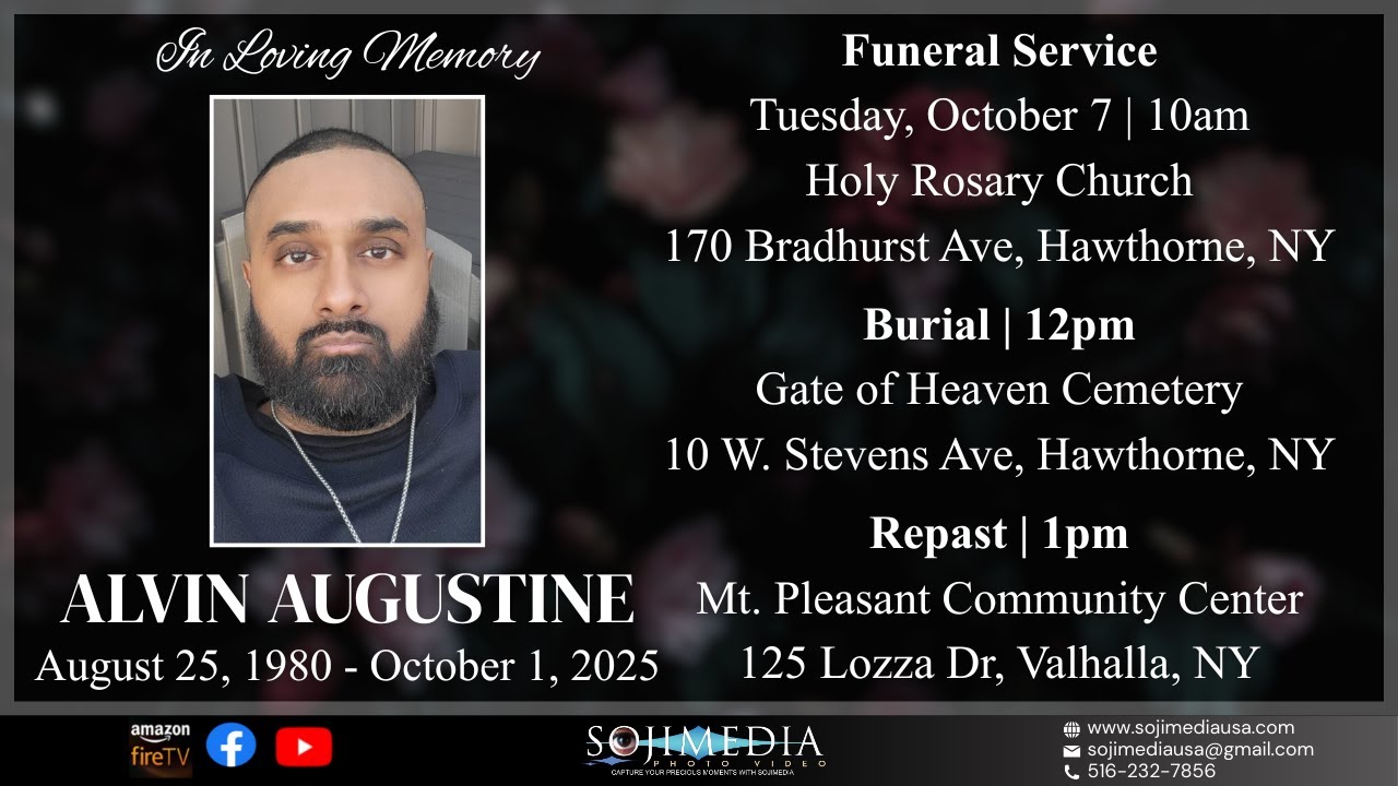 FUNERAL SERVICE | ALVIN AUGUSTINE - YouTube