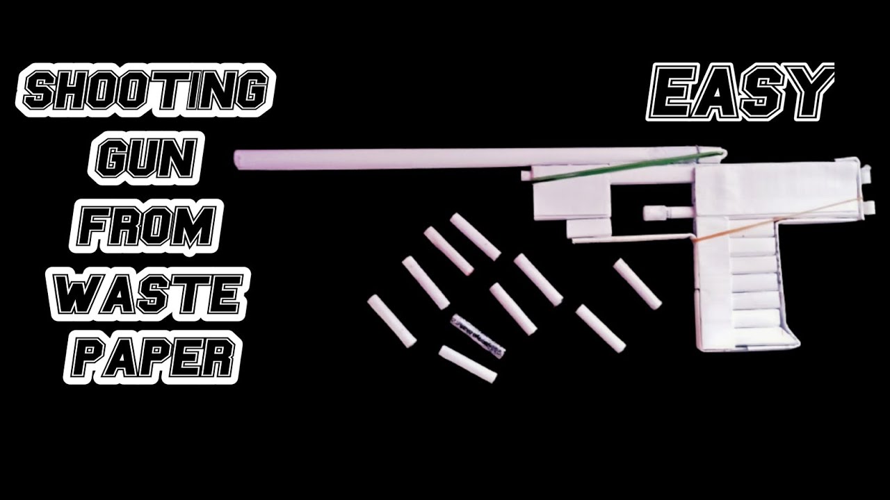 paper gun - how to make a gun out of paper - YouTube