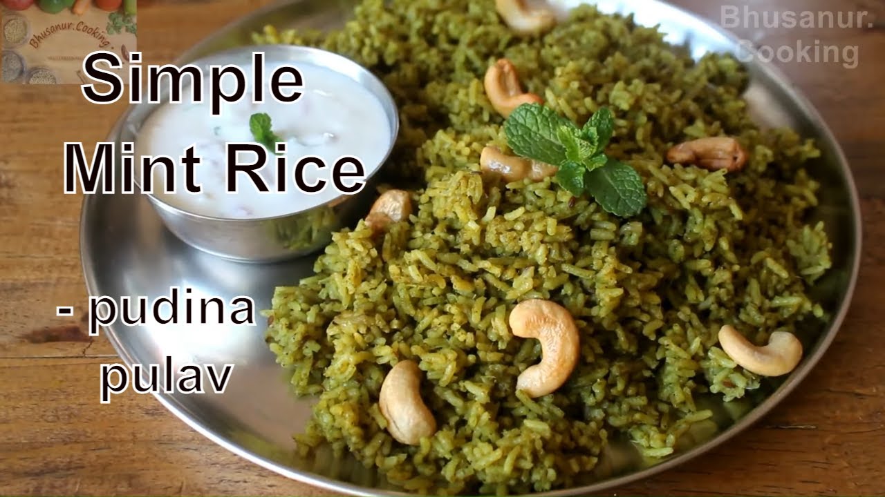 Mint Rice | Pudina Rice Recipe | Pudina Pulav Recipe | Lunch Box Recipe ...