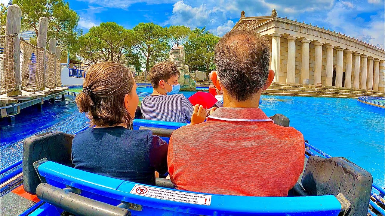 Water Roller Coaster Ride at Theme Park Europa-Park in Germany - YouTube