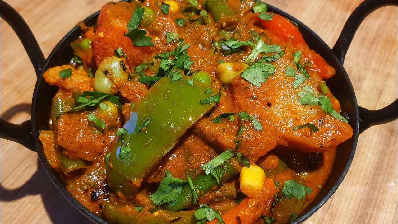 Naga Vegetable Curry - British Indian Restaurant Style - YouTube