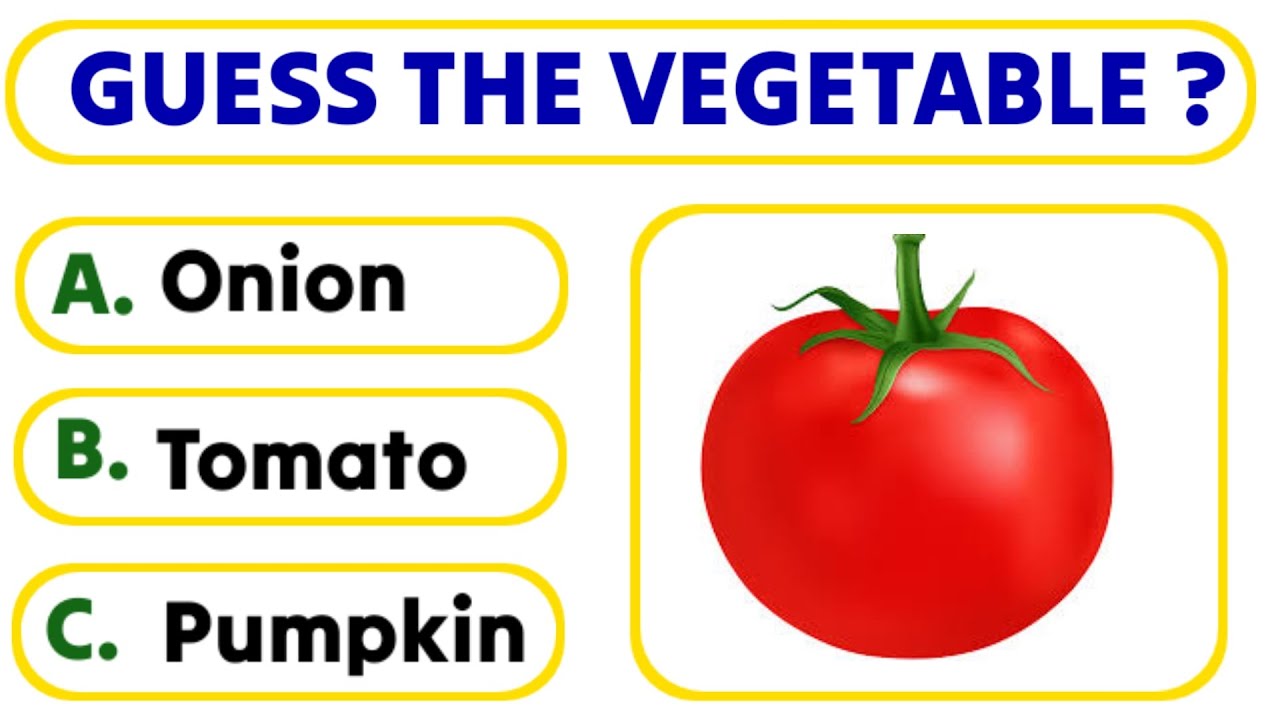 VEGETABLE QUIZ | Vegetables name | Vegetables name in english | Quiz ...