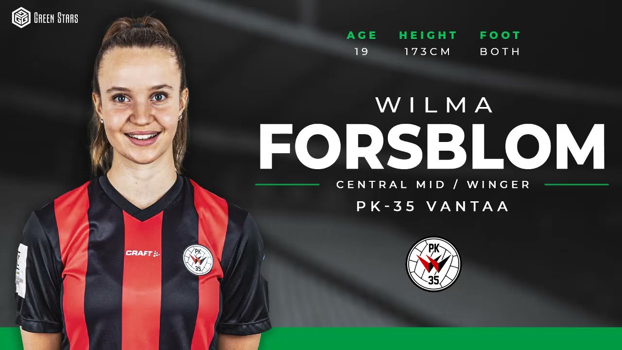 Wilma Forsblom - Central midfielder / winger - YouTube