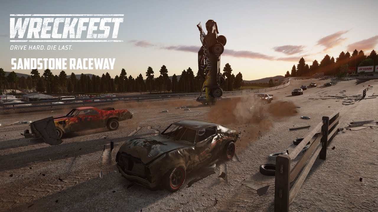 Wreckfest Gameplay - Sandstone Raceway - YouTube