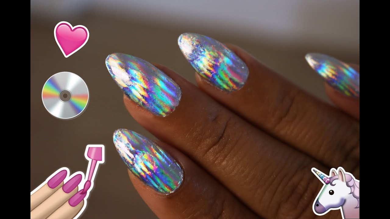 How to Mega Holo nails - YouTube