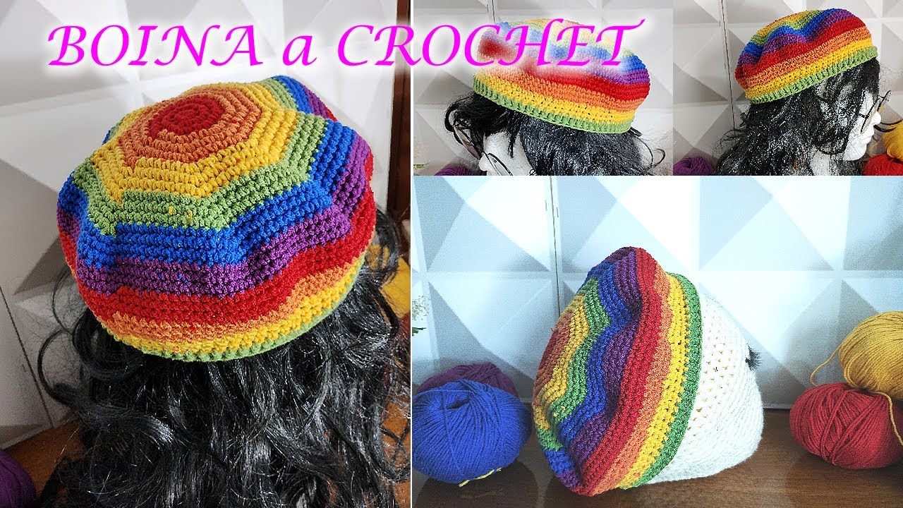 BOINA a CROCHET paso a paso TODAS las TALLA - YouTube