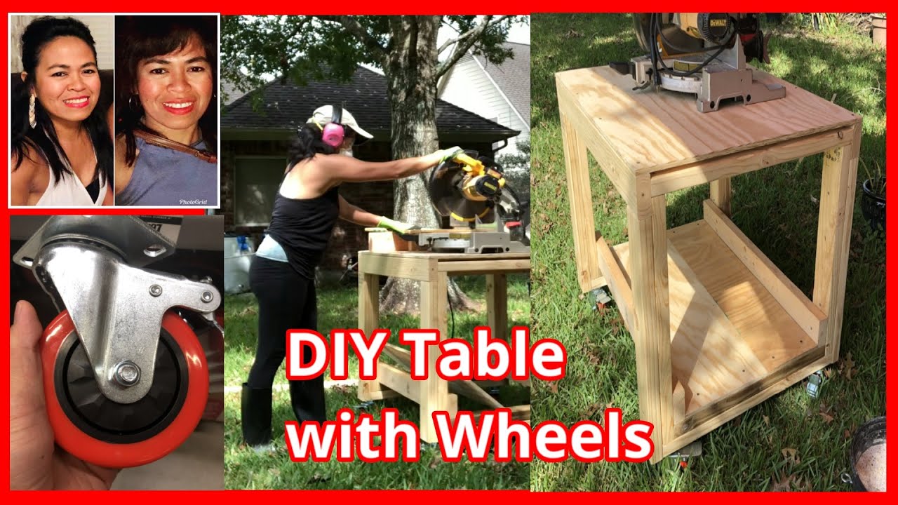 DIY Table with Wheels Casters | Super Ceci - YouTube