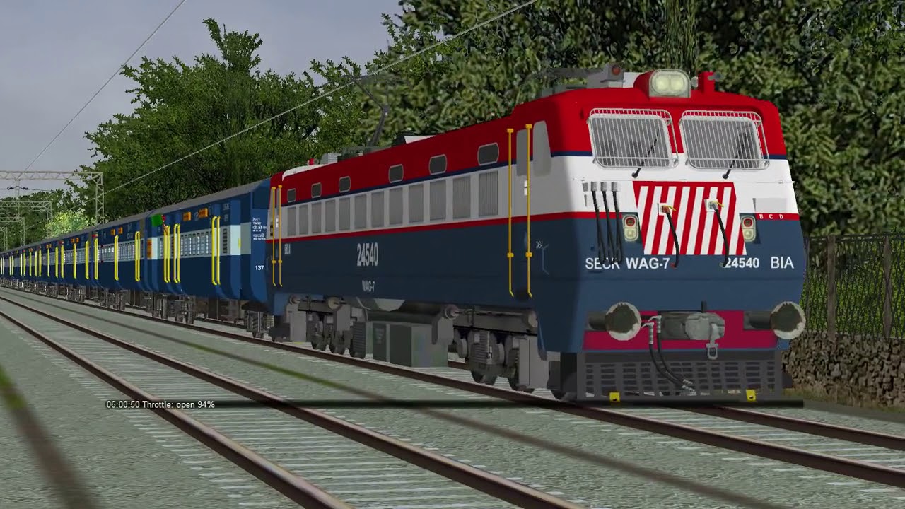 MSTS OPENRAIL IR SEOR WAG7 BIA INDIAN TRAIN SIMULATOR - YouTube