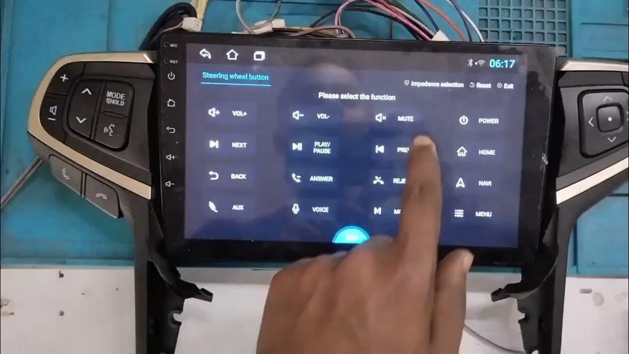 How to learn steering button in Ts7 Android car stereo - YouTube
