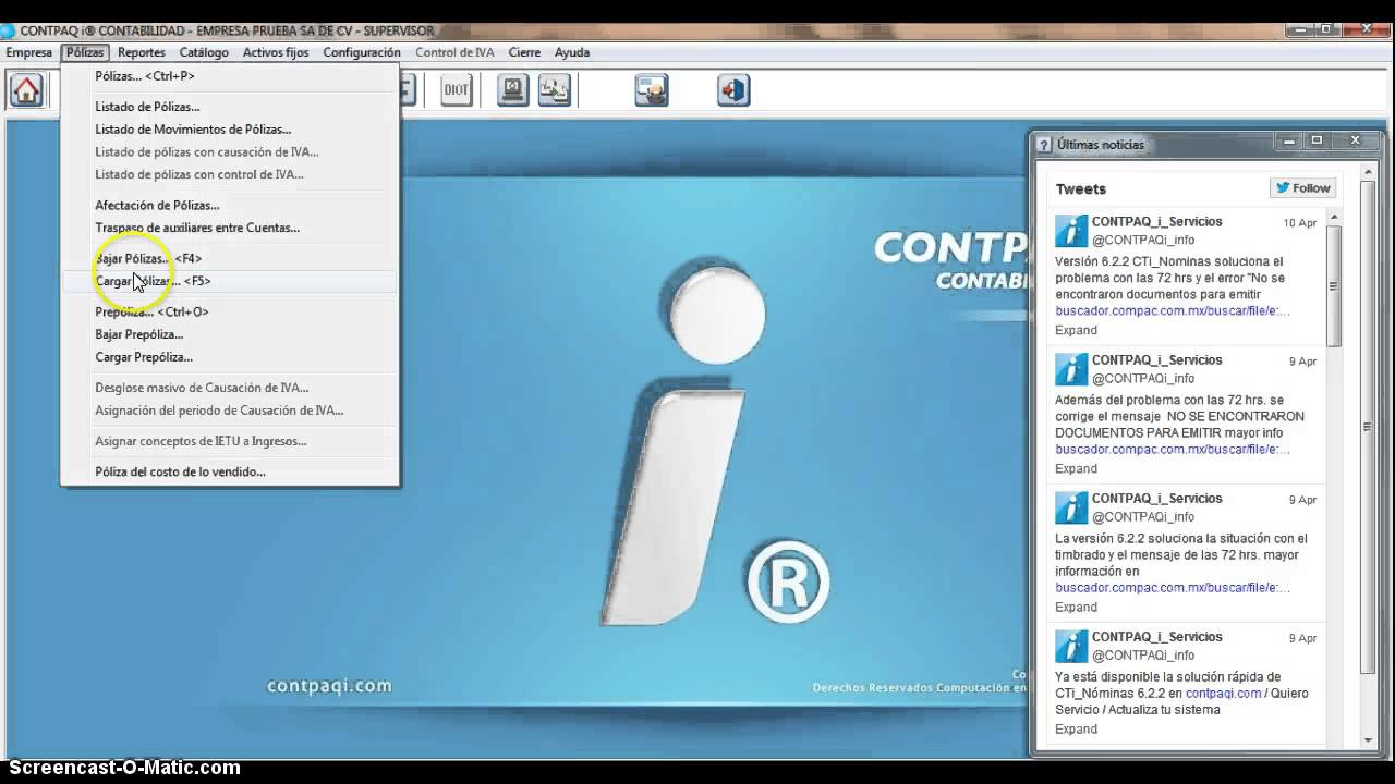 Mandar Pólizas a ContPAQi Contabilidad desde Cualquier Fuente de Datos ...