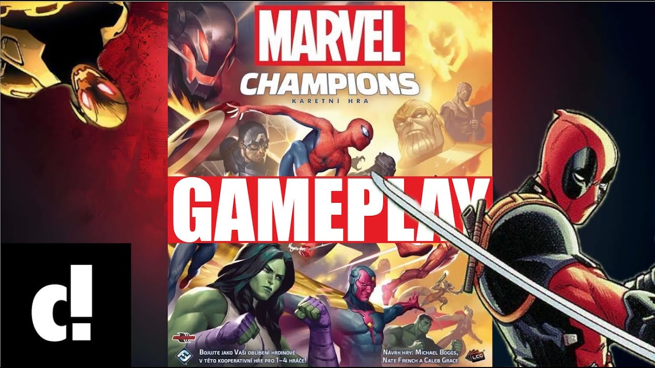 Rozbalení a gameplay karetky Marvel Champions Deadpool (vs Ultron ...