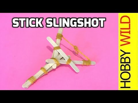 HOW TO MAKE a POPSICLE STICK SLINGSHOT - YouTube