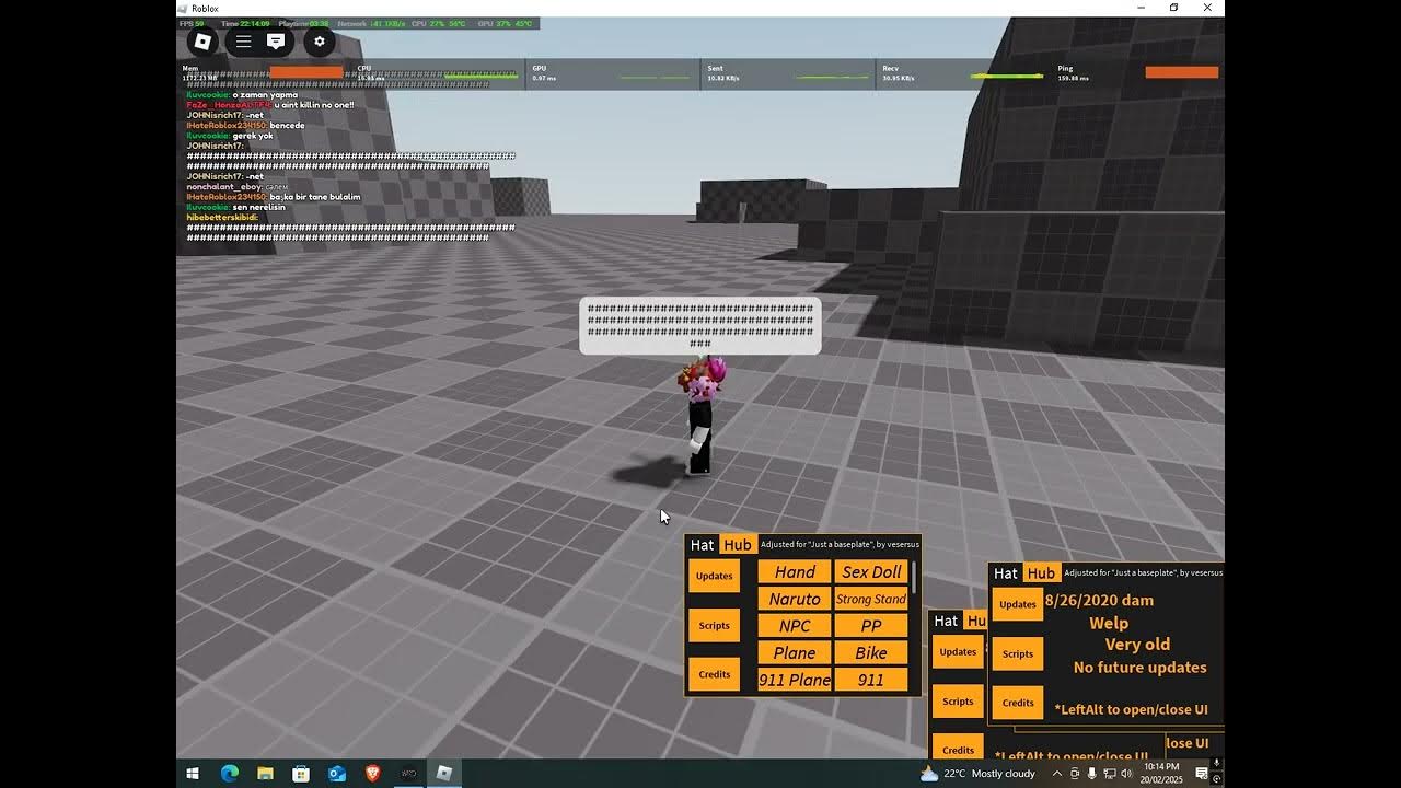 hat hub script showcase - YouTube